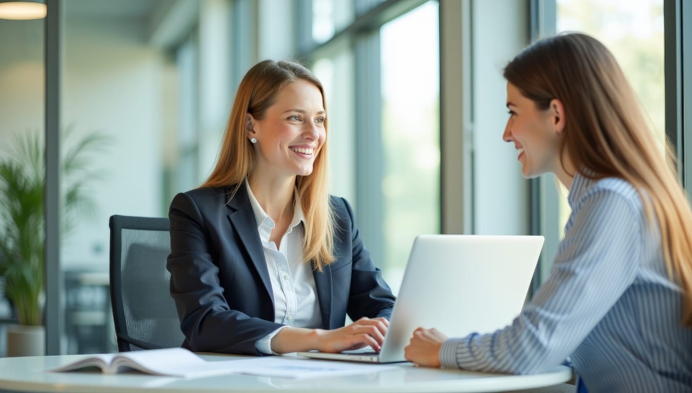 meeting interview businessmen clients in the office - Converge